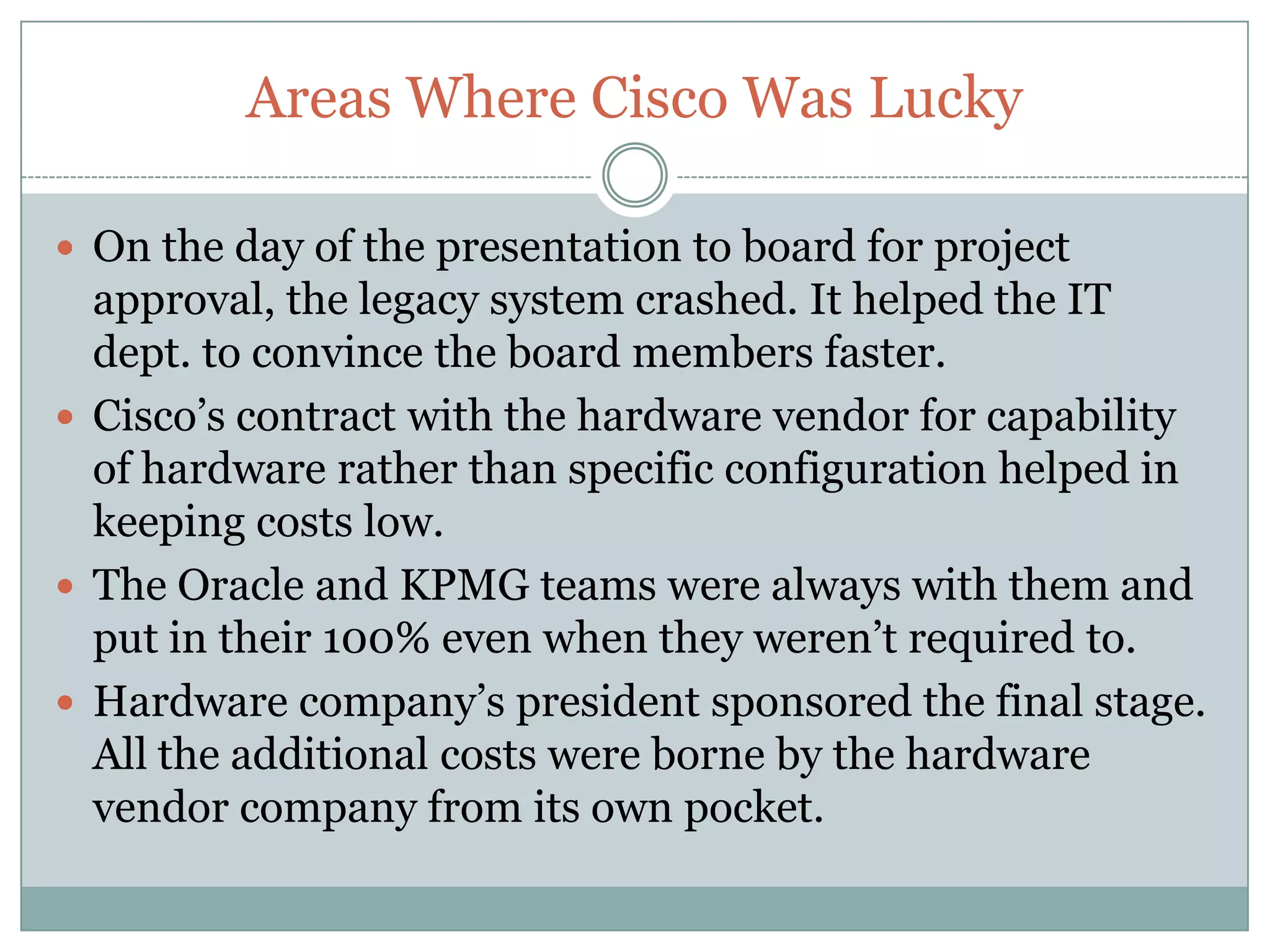 ERP Implementation at Cisco | PPTX