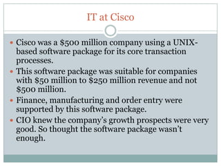 ERP Implementation at Cisco | PPTX