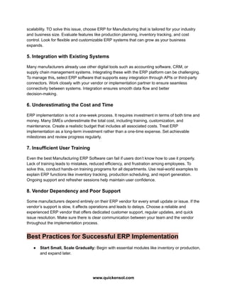 ERP Implementation Challenges in Indian Manufacturing and How to ...