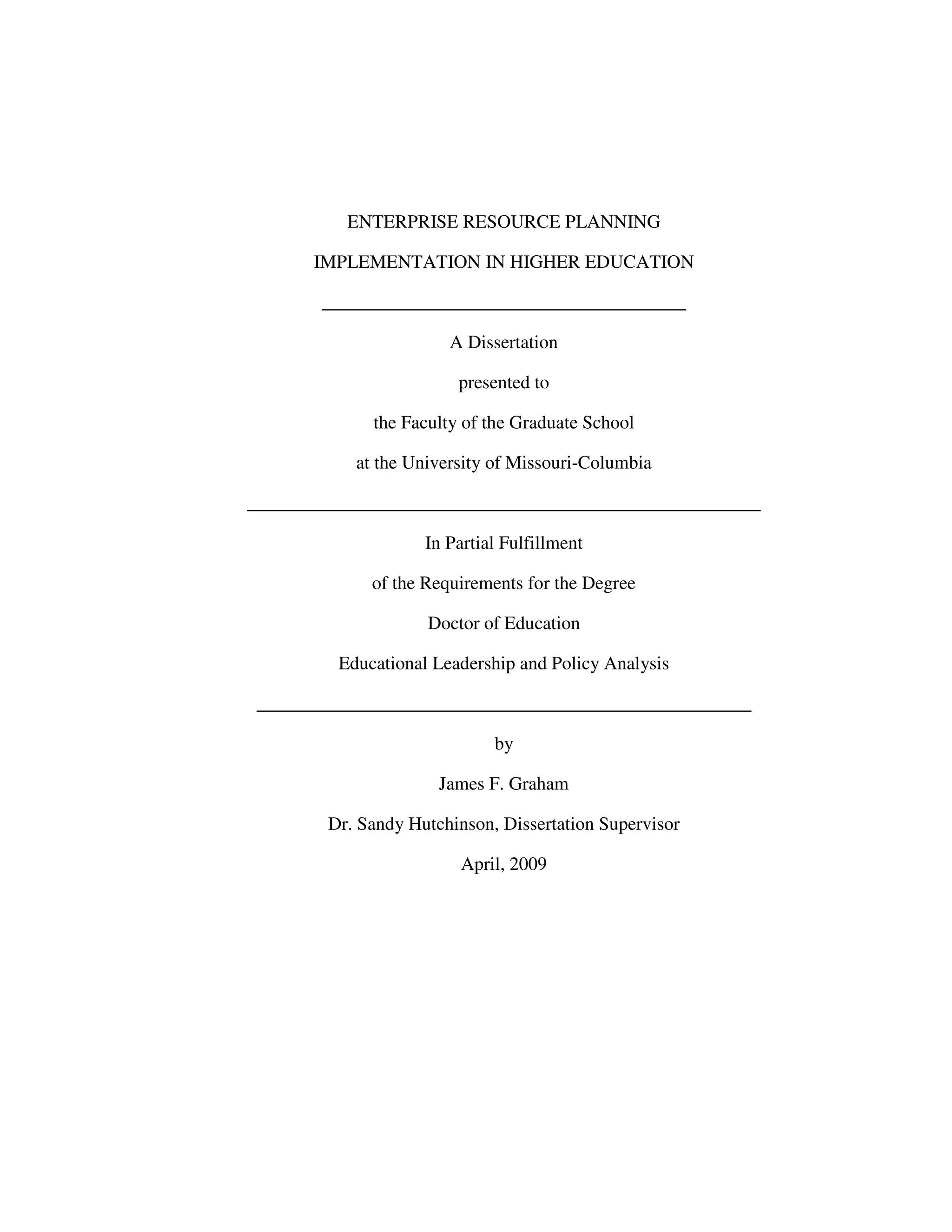 ERP Implementation in Higher Education | PDF