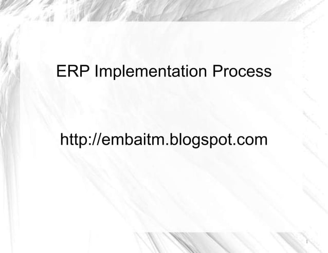 ERP implementation process | PPT