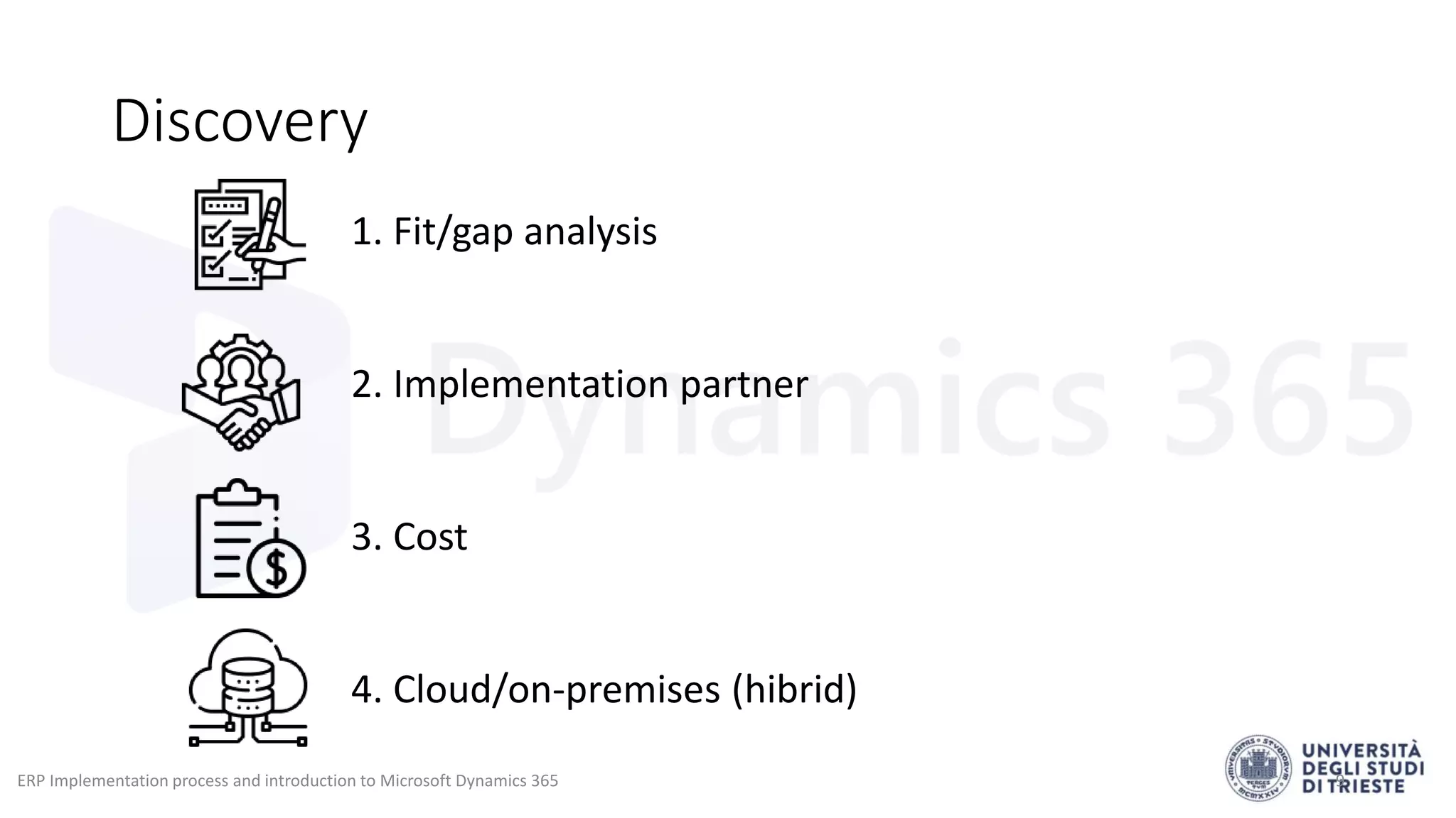 Erp implementation process and introduction to dynamics 365 | PPT