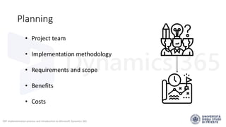 Erp implementation process and introduction to dynamics 365 | PPT