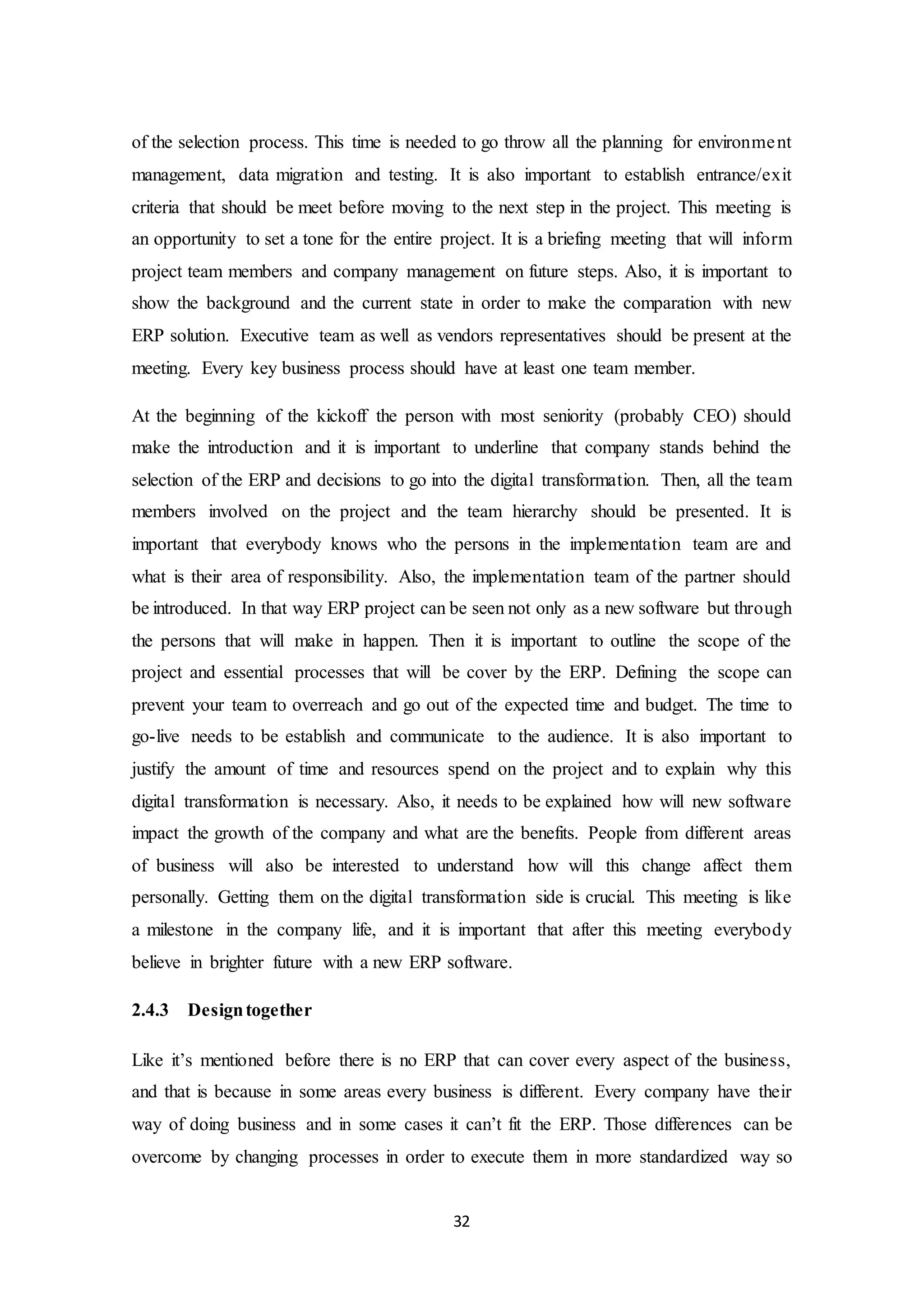 Erp implementation process and introduction to dynamics 365 | DOCX