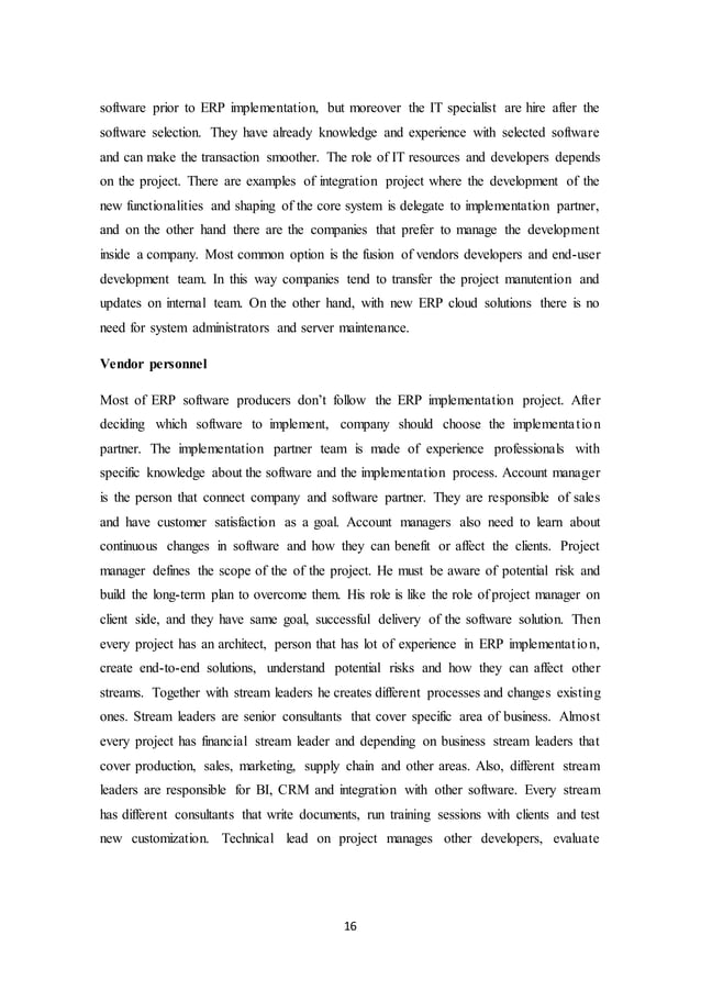 Erp implementation process and introduction to dynamics 365 | DOCX