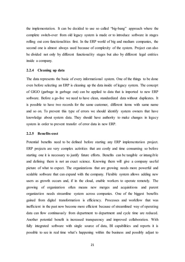 Erp implementation process and introduction to dynamics 365 | DOCX