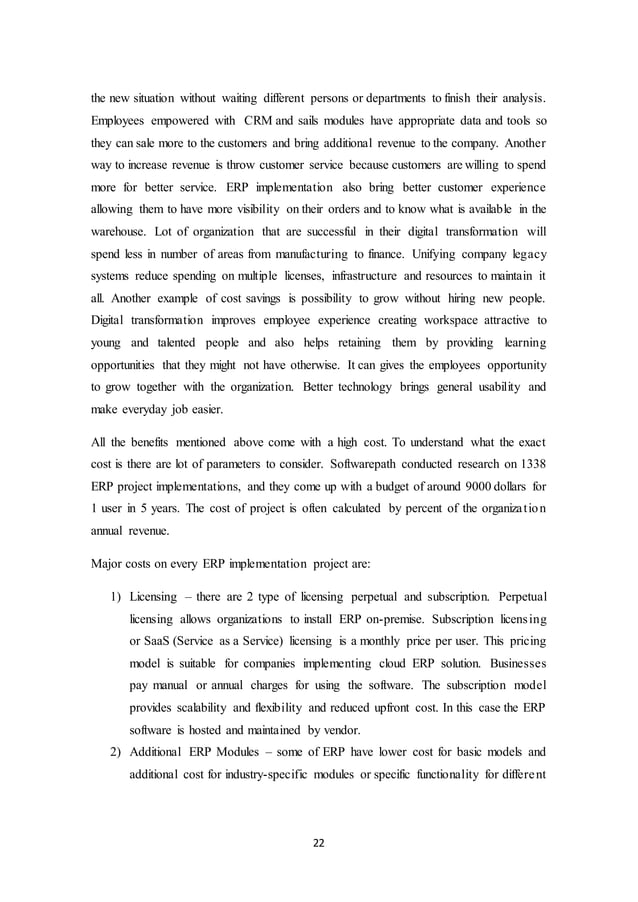 Erp implementation process and introduction to dynamics 365 | DOCX