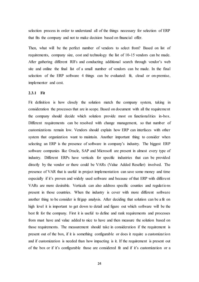 Erp implementation process and introduction to dynamics 365 | DOCX