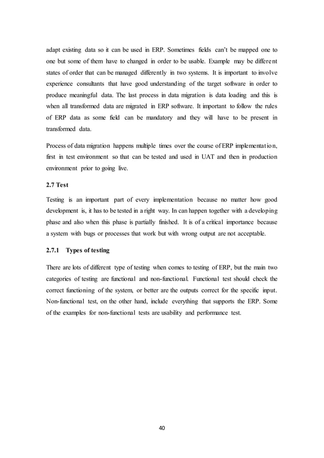 Erp implementation process and introduction to dynamics 365 | DOCX