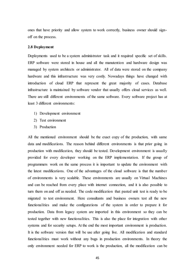 Erp implementation process and introduction to dynamics 365 | DOCX