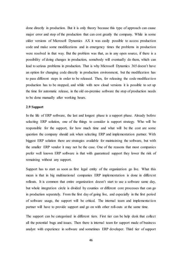 Erp implementation process and introduction to dynamics 365 | DOCX