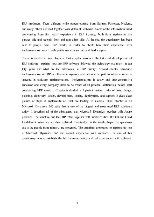 Erp implementation process and introduction to dynamics 365 | DOCX