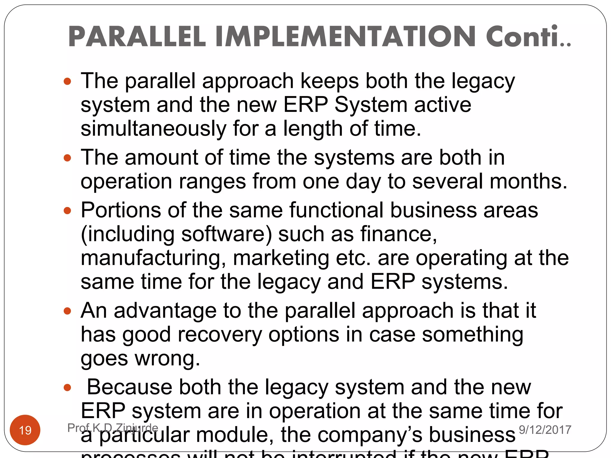 Erp implementation transition strategies | PPTX