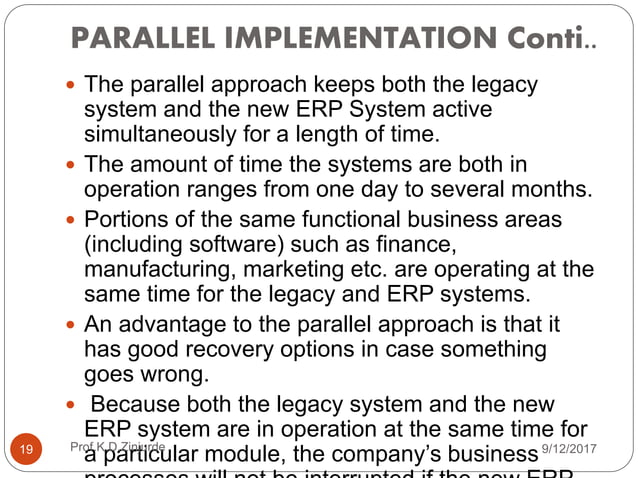 Erp implementation transition strategies | PPTX | Computing | Technology & Computing