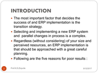 Erp implementation transition strategies | PPTX