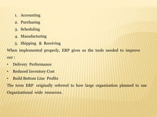 Erp in business | PPT