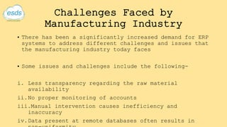 Erp in manufacturing | PPTX
