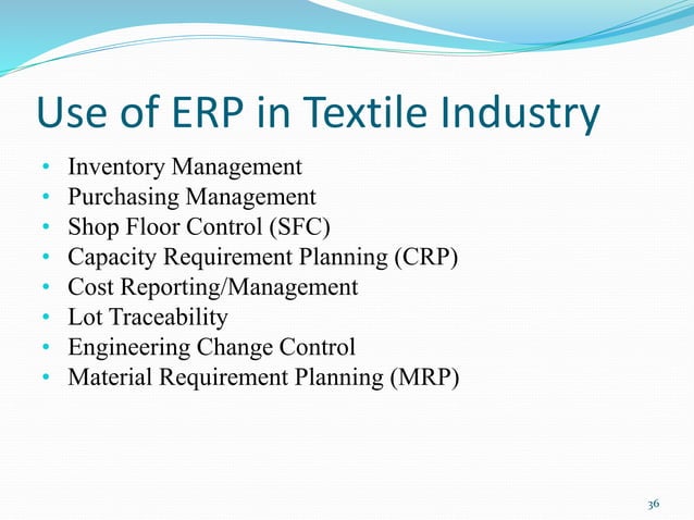 Erp in textile | PPTX