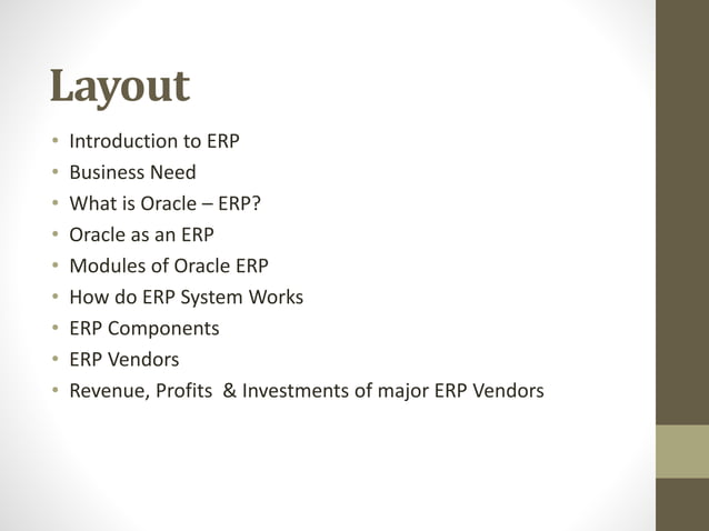 Oracle ERP Introduction | PPTX