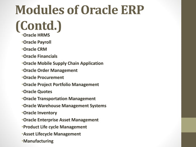 Oracle ERP Introduction | PPTX