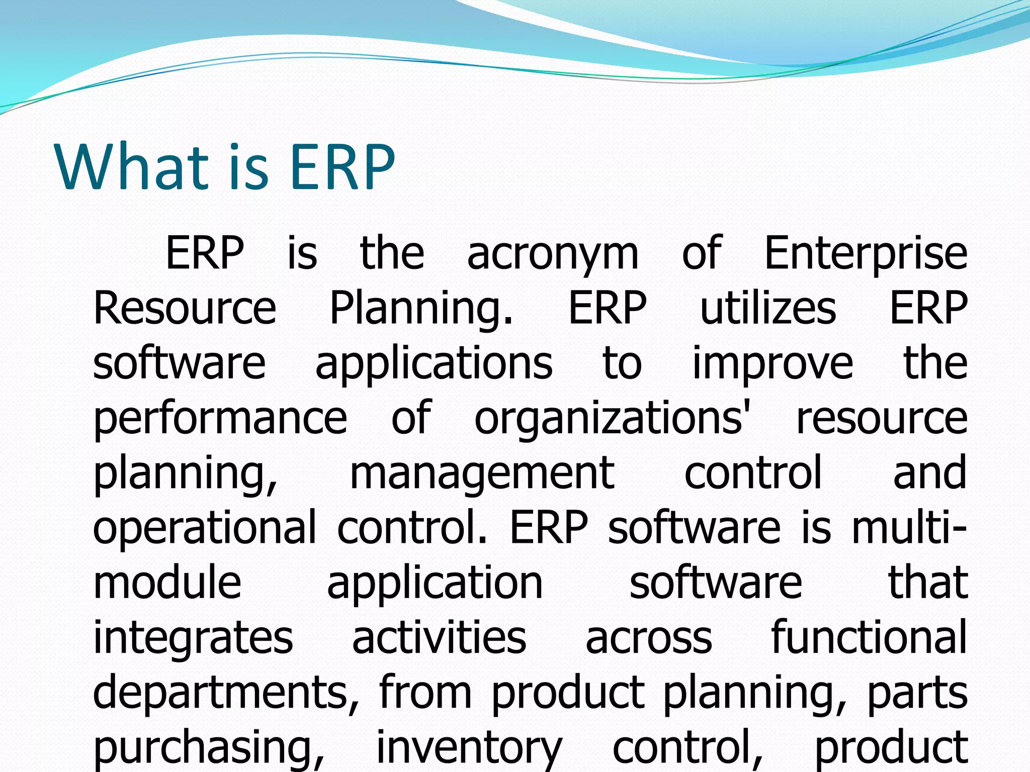Erp & inventory control module | PPTX