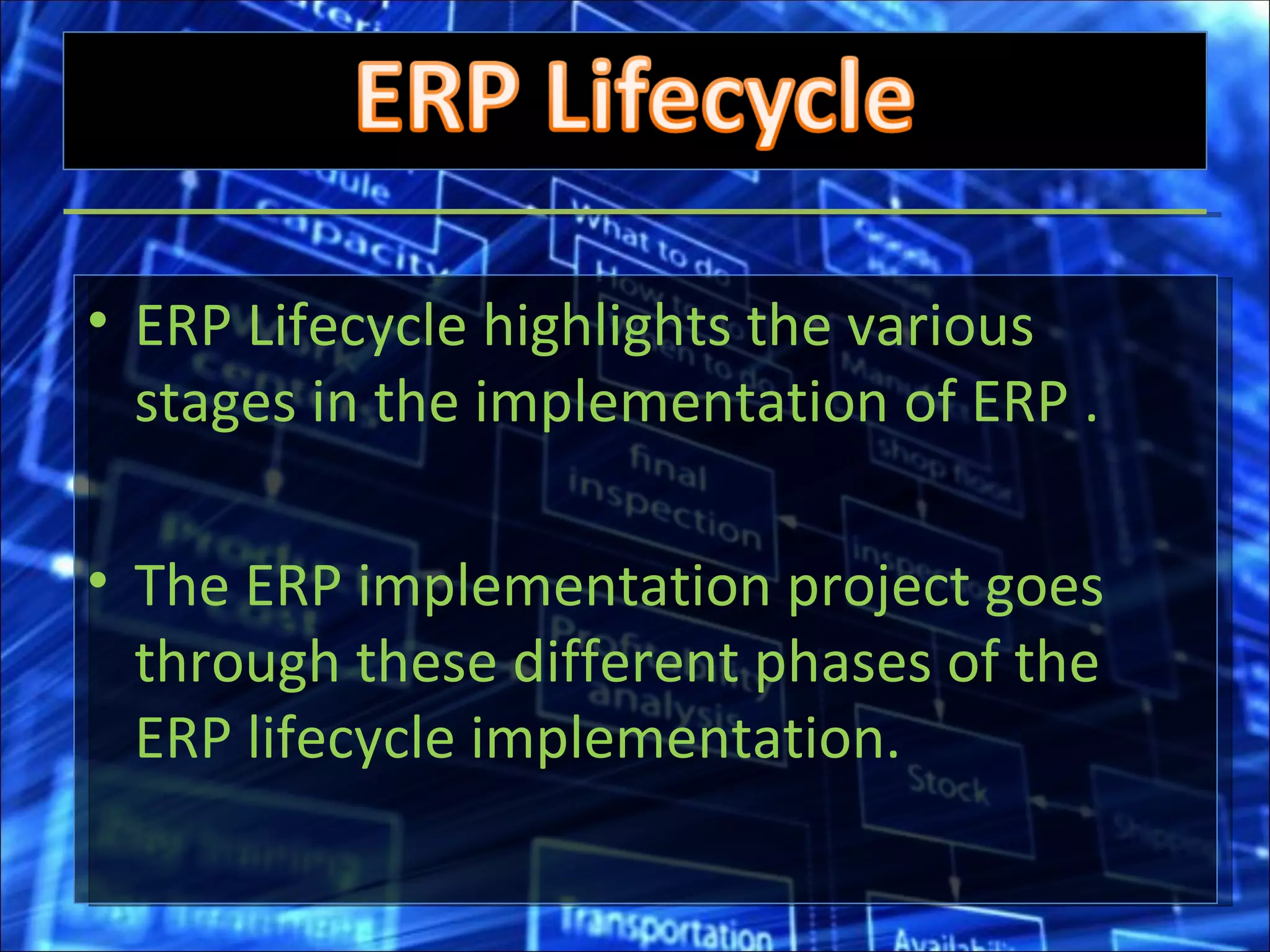 Erp life cycle by manoj vasava(mca) | PPT