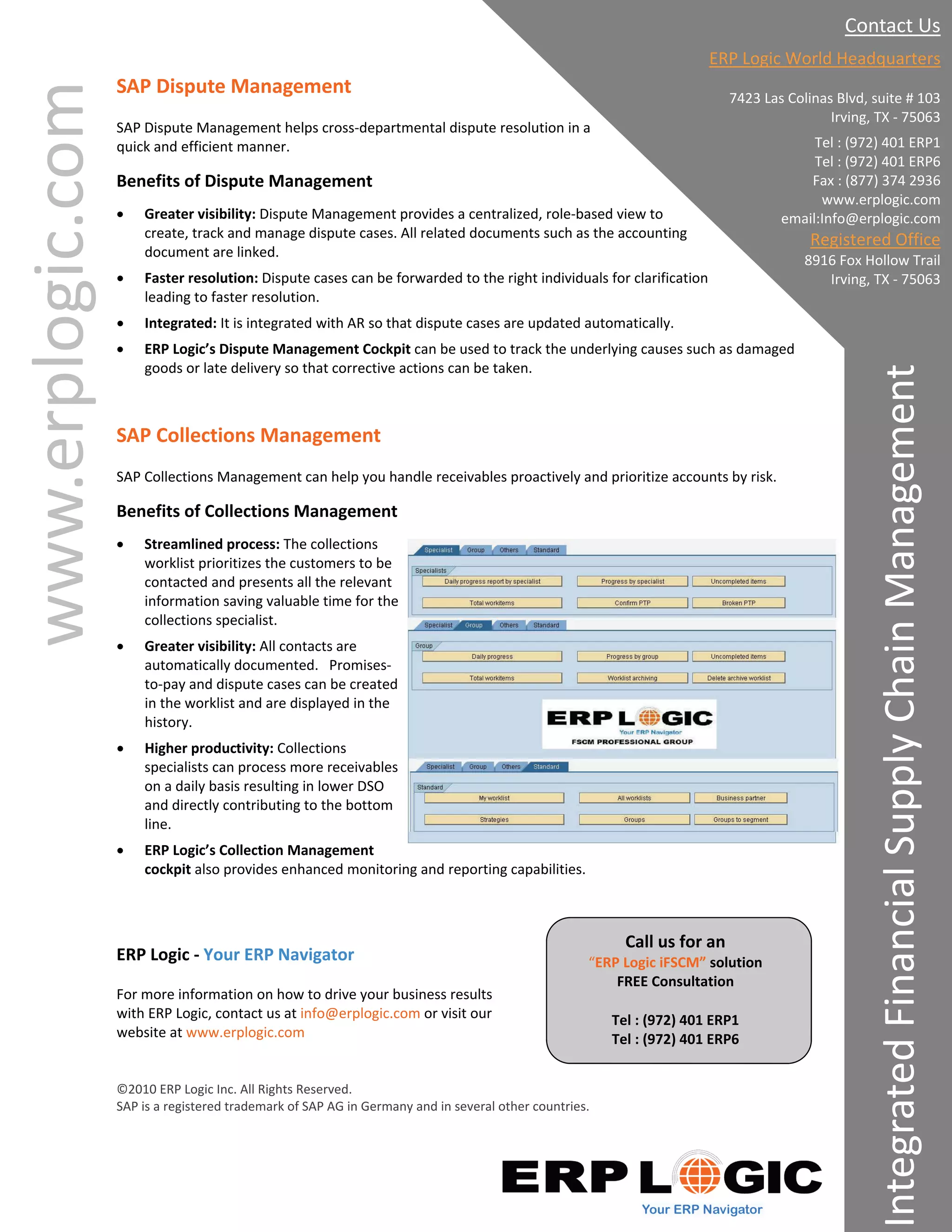 Erp Logic I Fscm Brochure | PDF