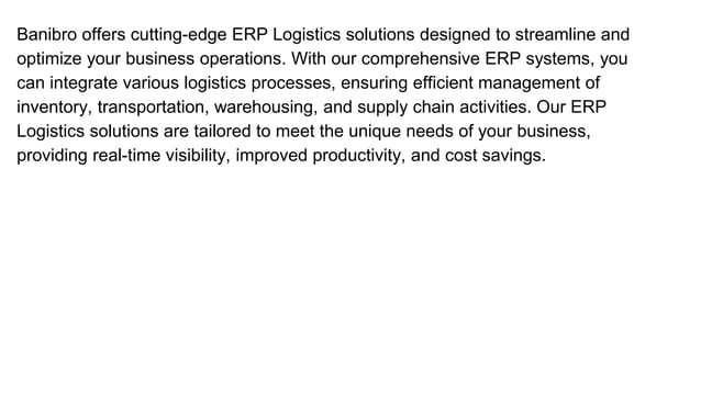 ERP Logistic Industry Banibro IT Solutions.pptx