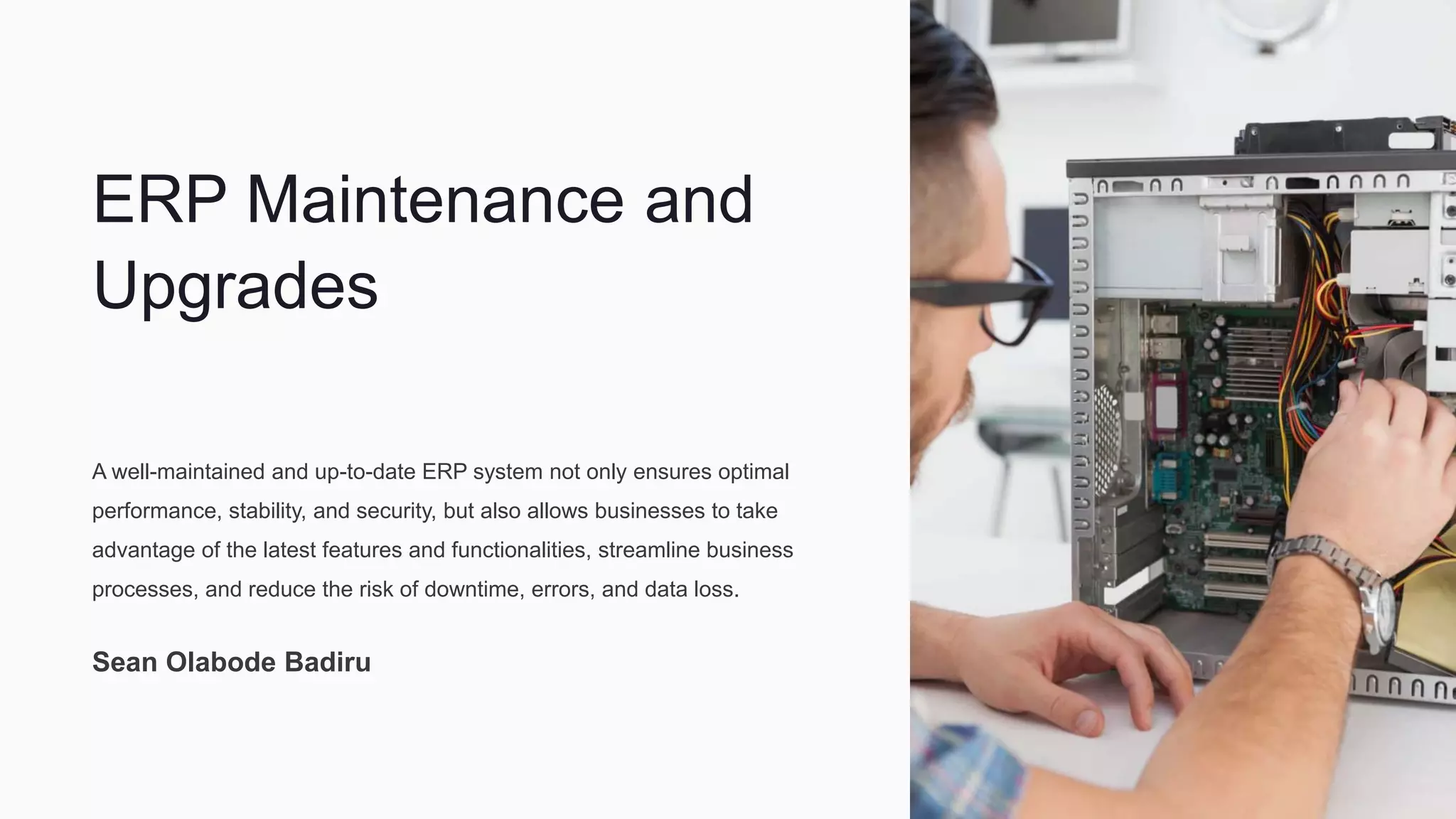 ERP Maintenance and Upgrades | PDF