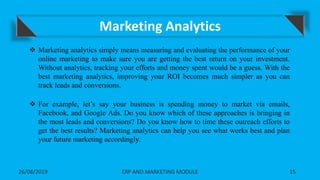 Marketing module in ERP | PPTX