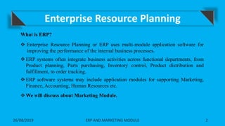Marketing module in ERP | PPTX