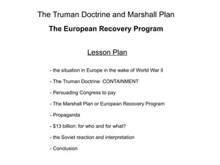 ERP The Truman Doctrine and the Marshall Plan | ODP