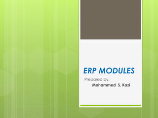 Erp modules | PPTX