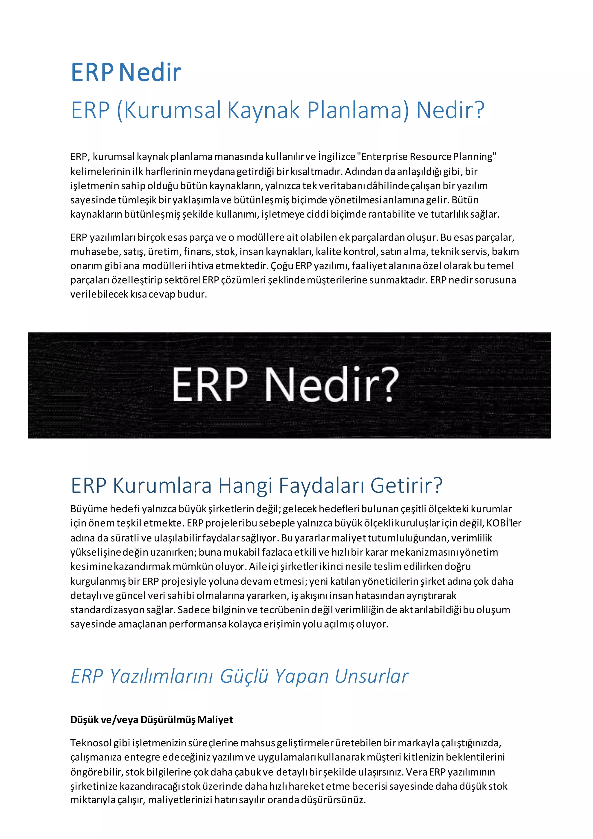 Erp nedir | DOCX