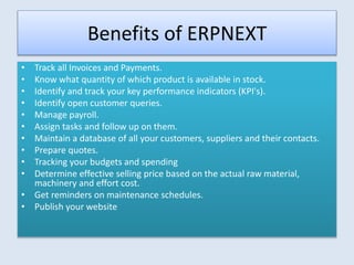 presentation about Erpnext HR system | PPT