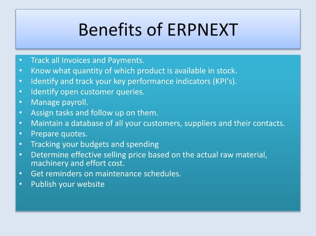 presentation about Erpnext HR system | PPT