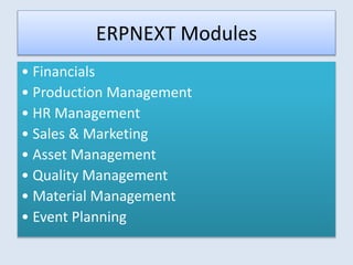presentation about Erpnext HR system | PPT