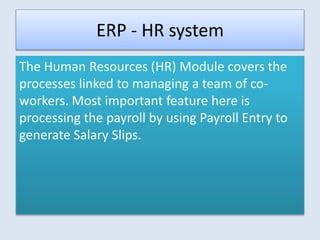 presentation about Erpnext HR system | PPT