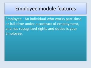 presentation about Erpnext HR system | PPT