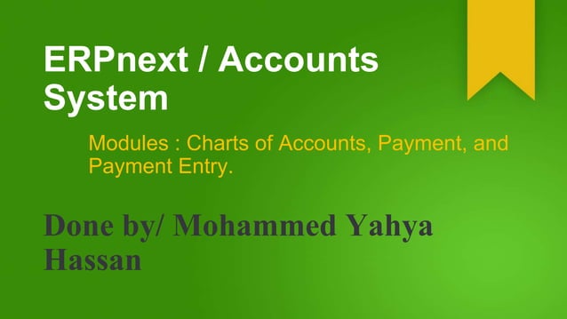 Erp Next Accounts Ppt