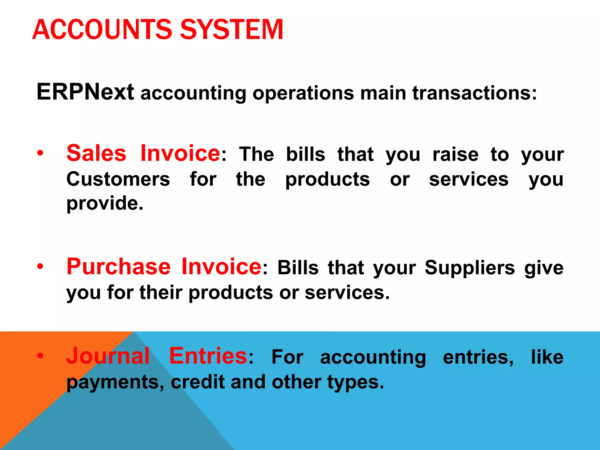 Erpnext accounts system | PPTX