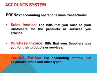 Erpnext accounts system | PPTX