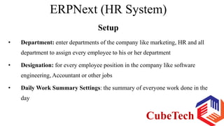 ERPNext system (CubeTech) | PPTX