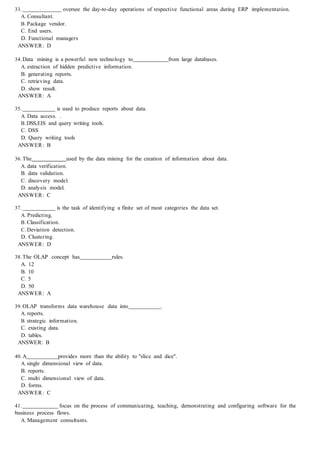 Erp objectives with solutions | DOCX