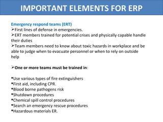 OSHA Emergency Response Plan | PPT