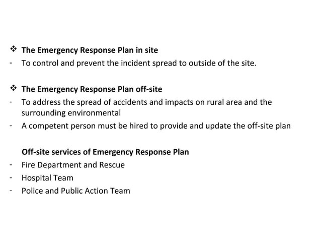 OSHA Emergency Response Plan | PPT