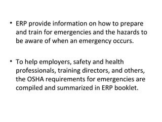 OSHA Emergency Response Plan | PPT