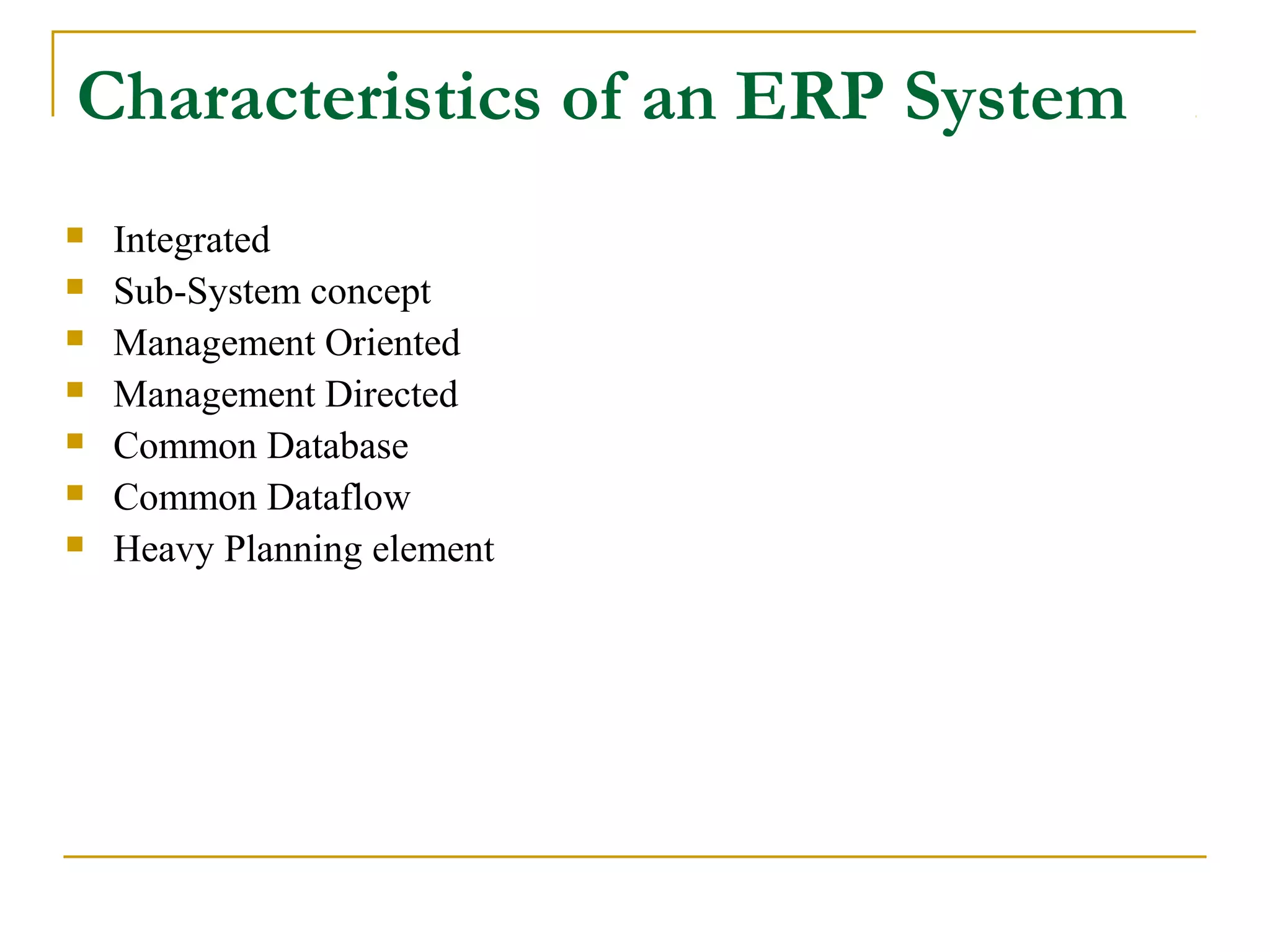 Erp overview | PPT | Business | Business and Finance