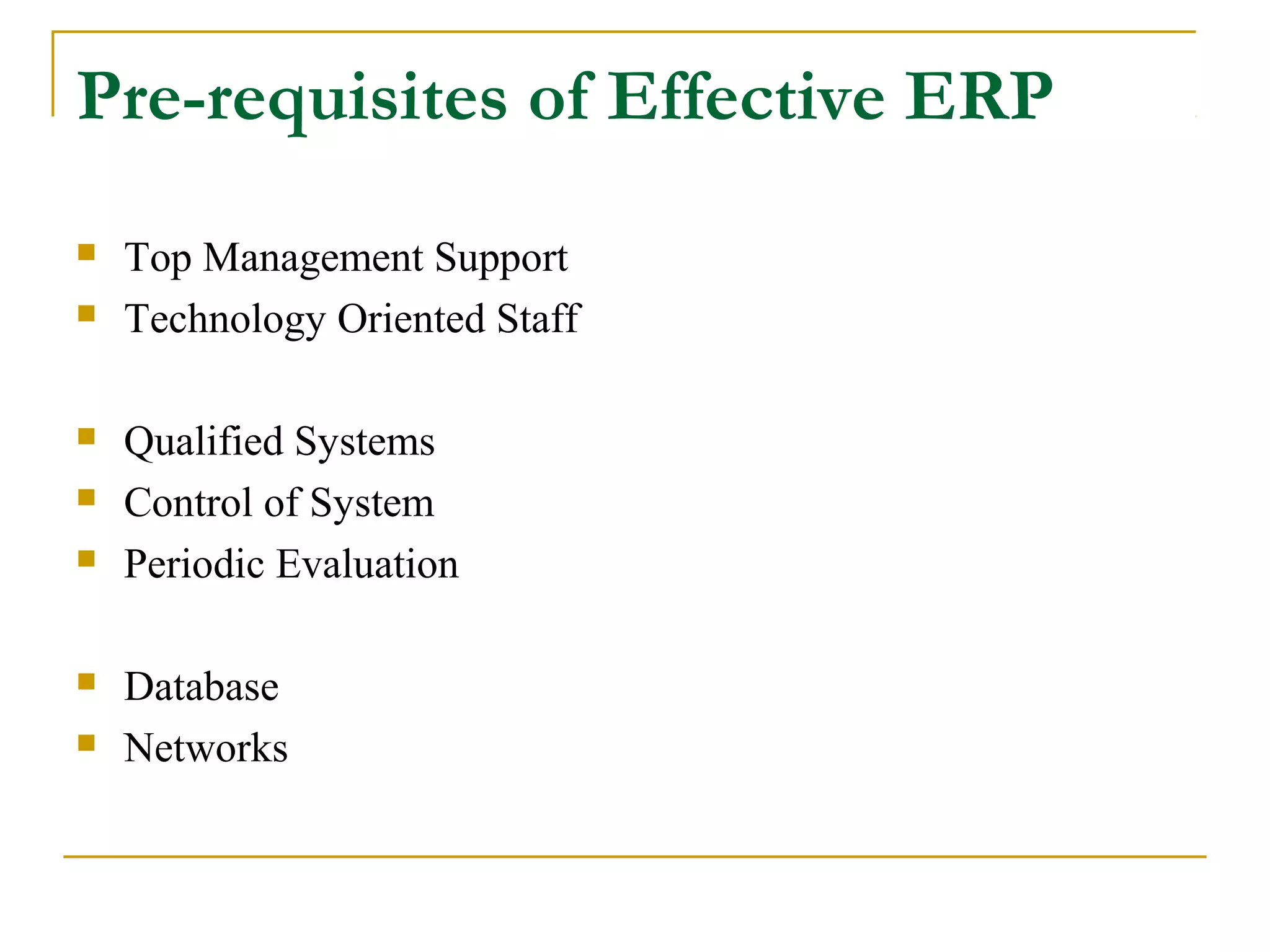 Erp overview | PPT | Business | Business and Finance