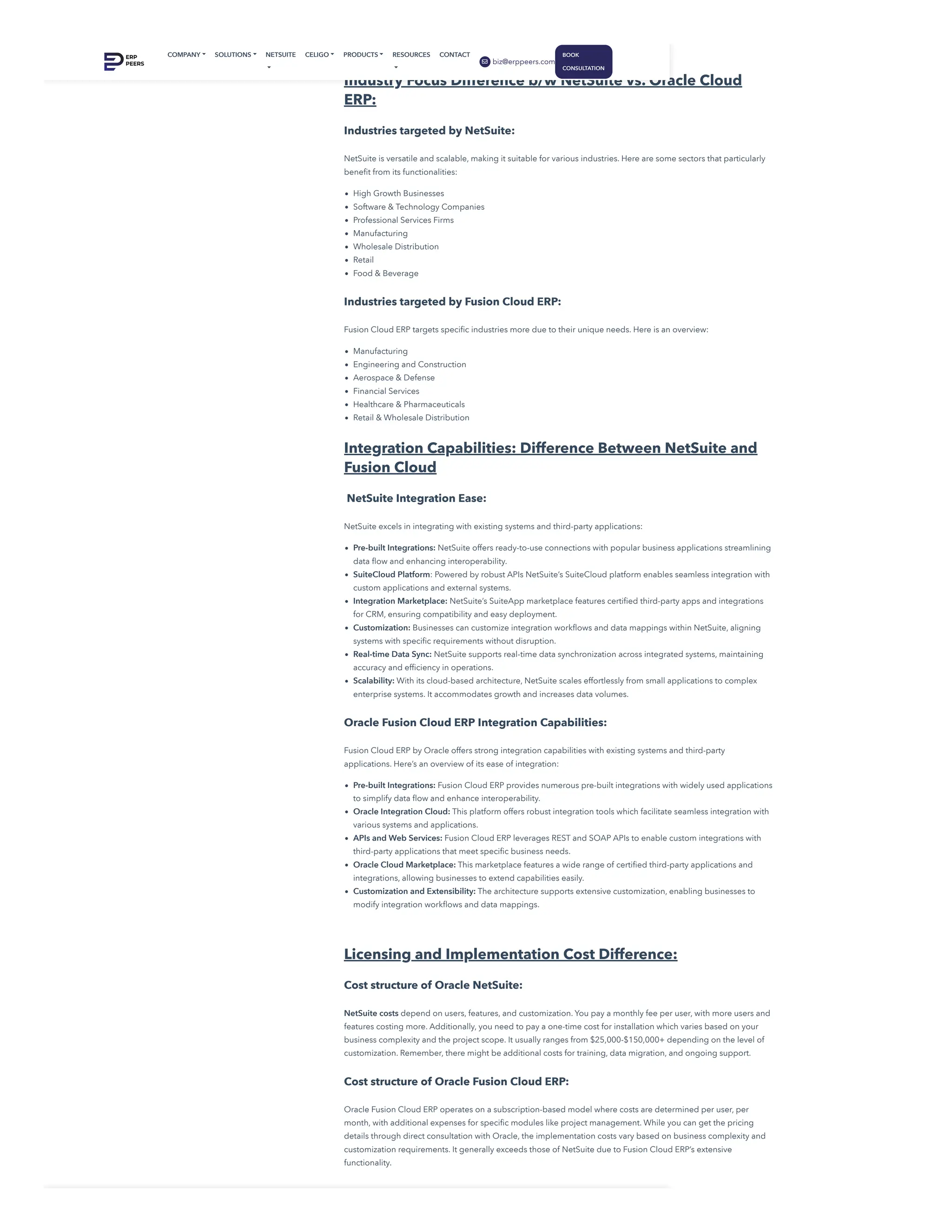 Netsuite Vs Oracle Cloud Erp A Comprehensive Comparison Guide Pdf
